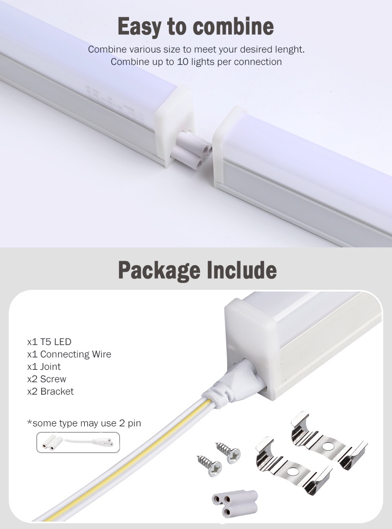 1ft/2ft/3ft/4ft T5 LED High Quality Led Lighting T5 Tube With Connector ...