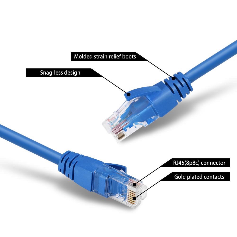 Cat6 Cat5e Internet Cable 20M - 50 Meter Network RJ45 Ethernet Lan CAT ...