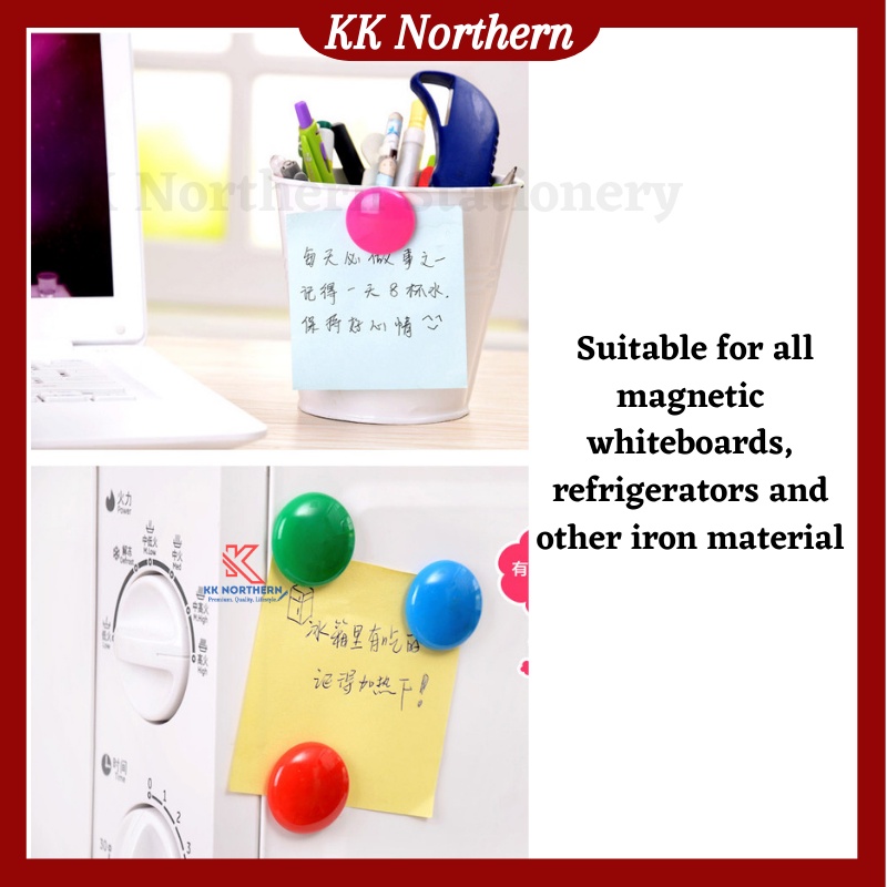(1pcs) Plastic Magnetic Button Notis Papan Whiteboard Magnet Button ...