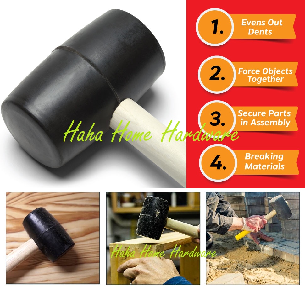 Wood Handle Rubber Mallet Hammer / Hammer Getah 木柄胶槌锤 ~Haha Home ...