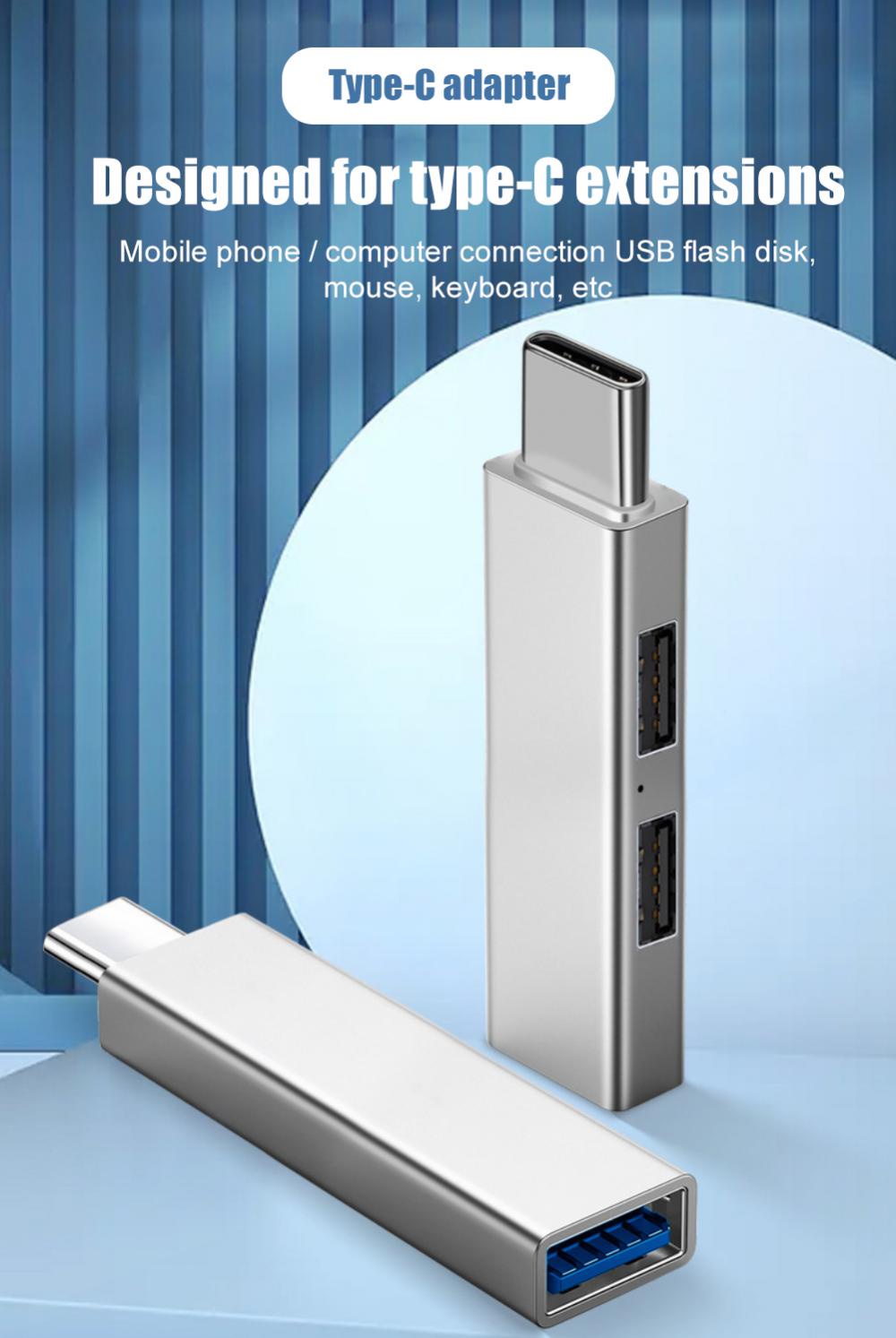 Mini 3 Port USB 3.0 Hub USB Hub Extensions 2.0 Hub USB Adapter Station ...