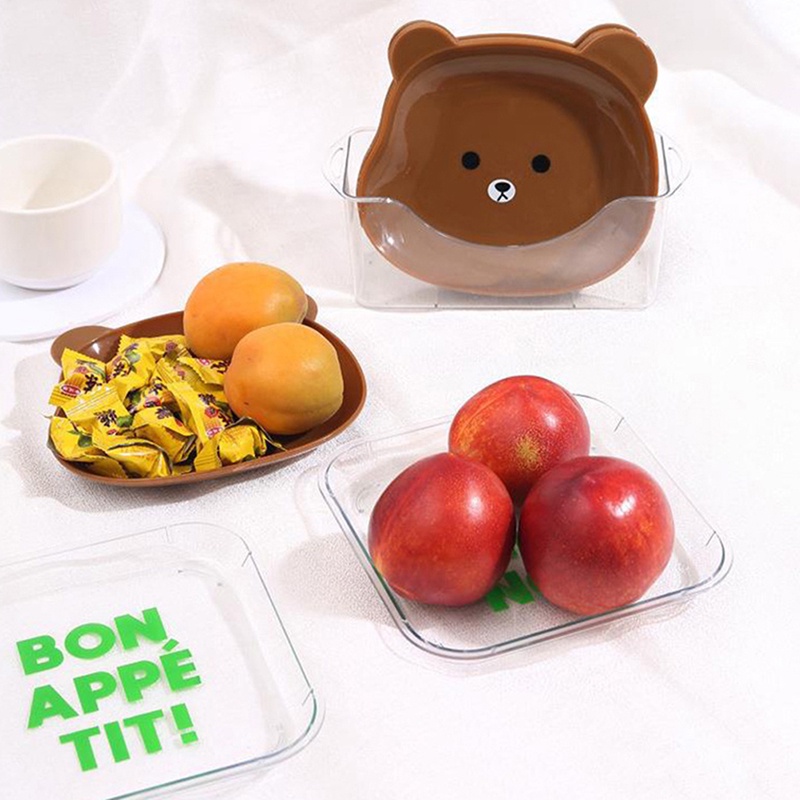 1pcs Cute Bear Shaped Plates Dried Fruit Cake Dessert Snacks Dish ...