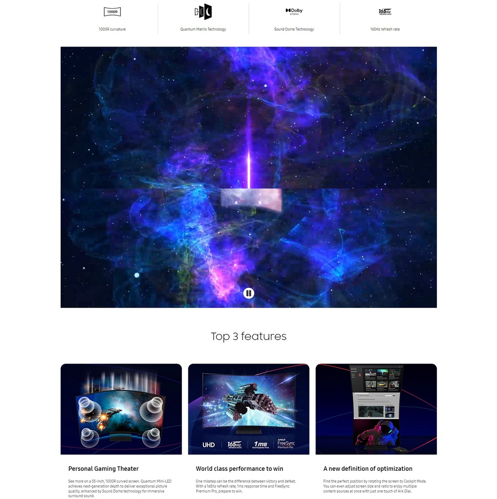 Samsung Odyssey Ark 2 G97 LS55BG970NEXXS & G97NC LS55CG970NEXXS Gaming ...