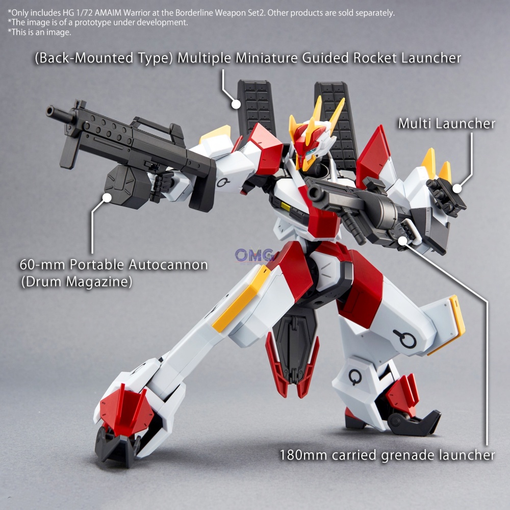 Bandai Boundary Fighter Kyokai Senki Amaim Warrior HG 1/72 Weapon Set 2 ...
