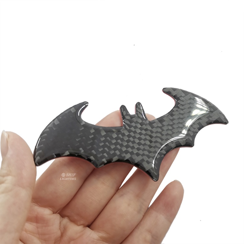 1 x High Quality Carbon Fiber 3D Dark Knight Batman Bat Logo Bat Car ...