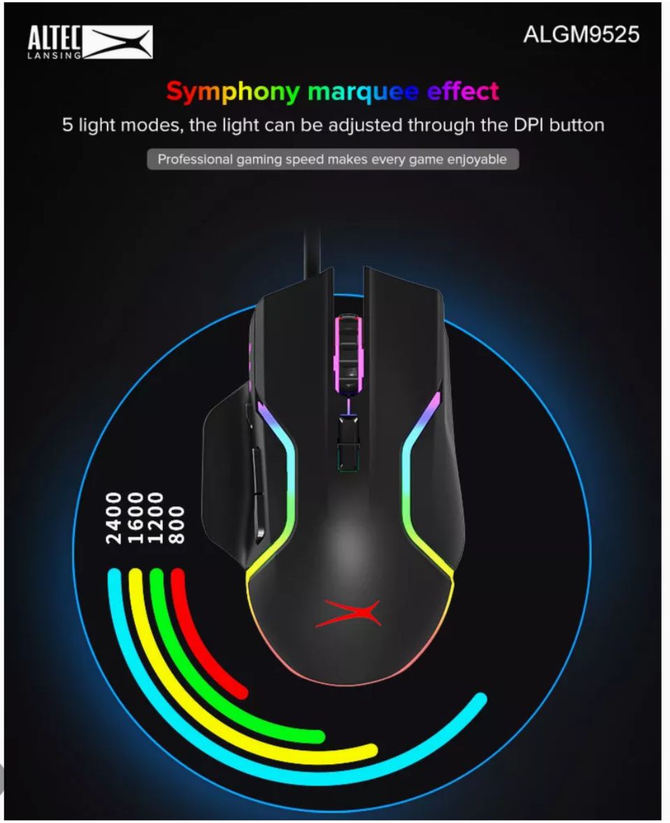 ALTEC LANSING ALGM9525 WIRED USB GAMING MOUSE | Shopee Malaysia