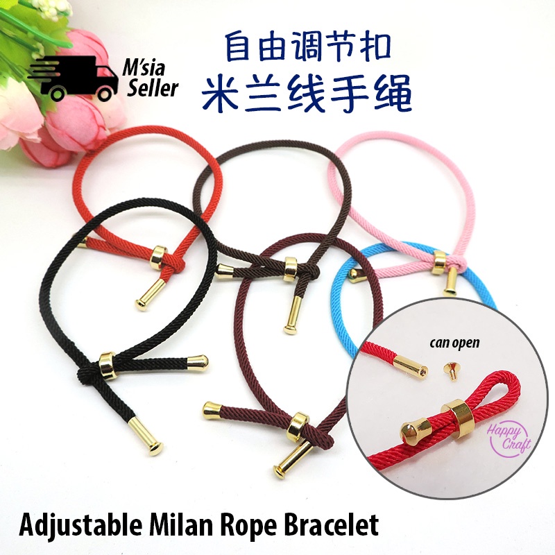 Adjustable Milan Rope Bracelet 自由调节扣米兰线手绳 | Shopee Malaysia