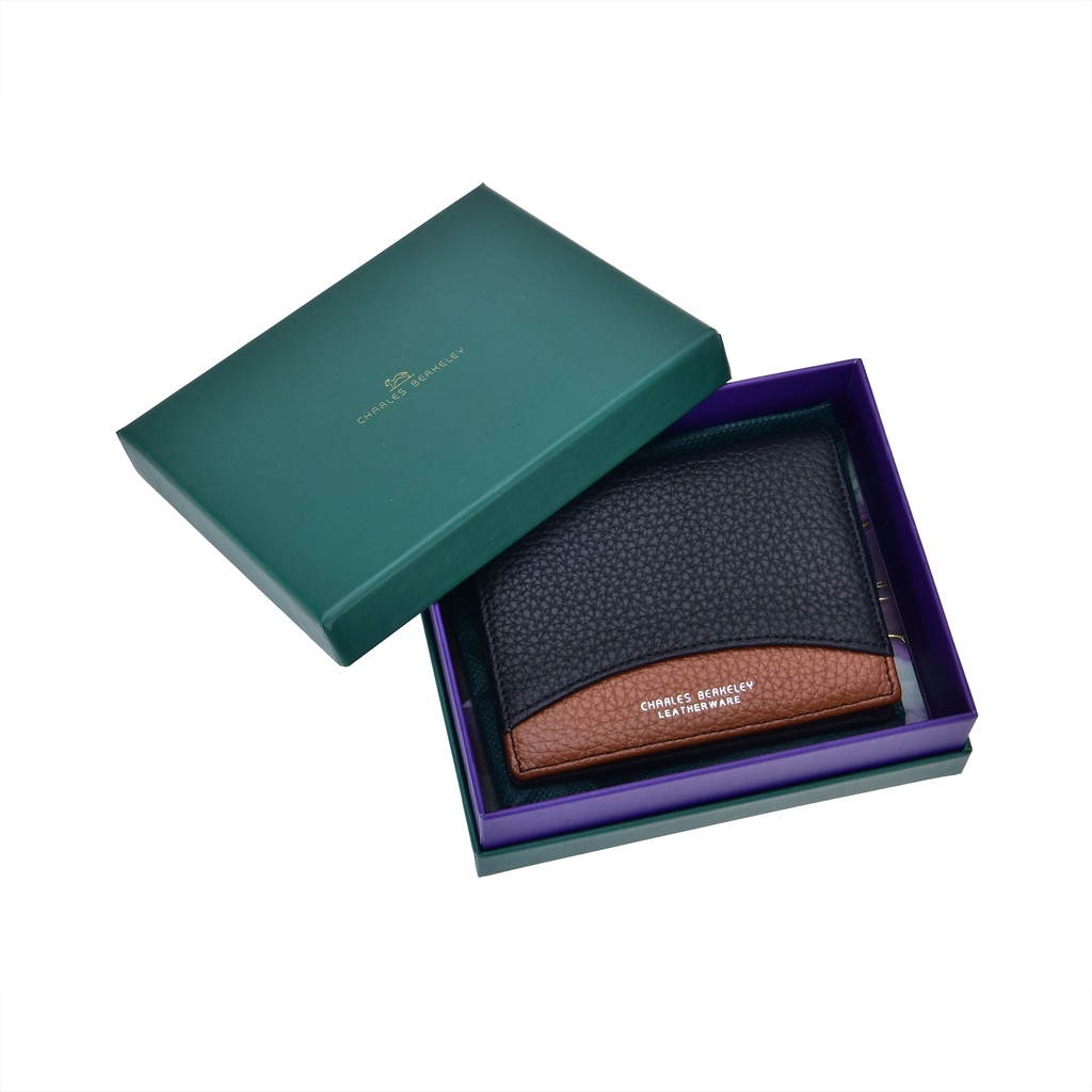 Charles Berkeley REGENT Promo Leather Short BiFold Wallet for Men with ...