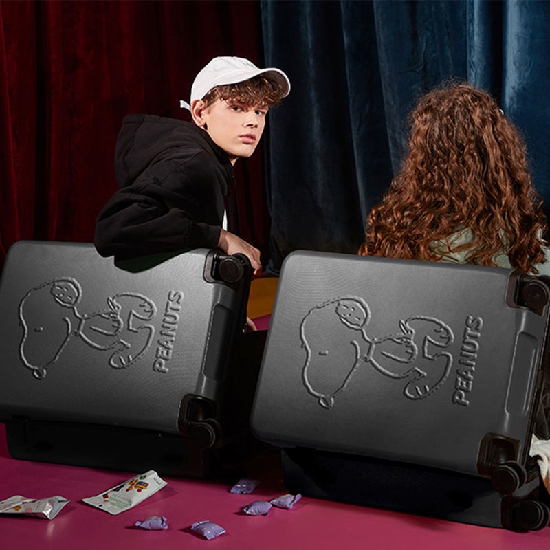 『Free Shipping』Snoopy Cartoon luggage student trolley suitcase travel ...