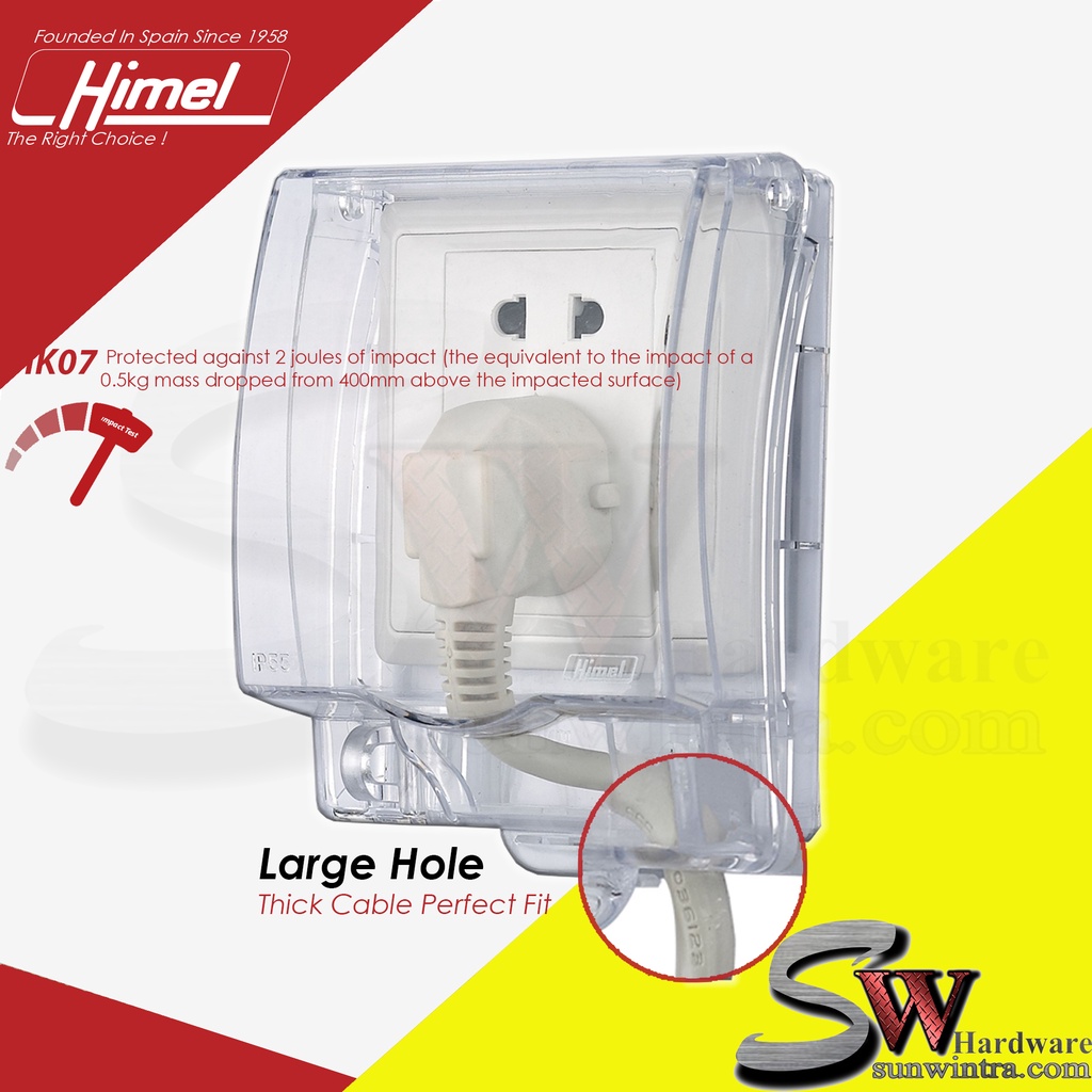 Himel Weatherproof Case IP55 - Transparent (With Lock Mechanism ...