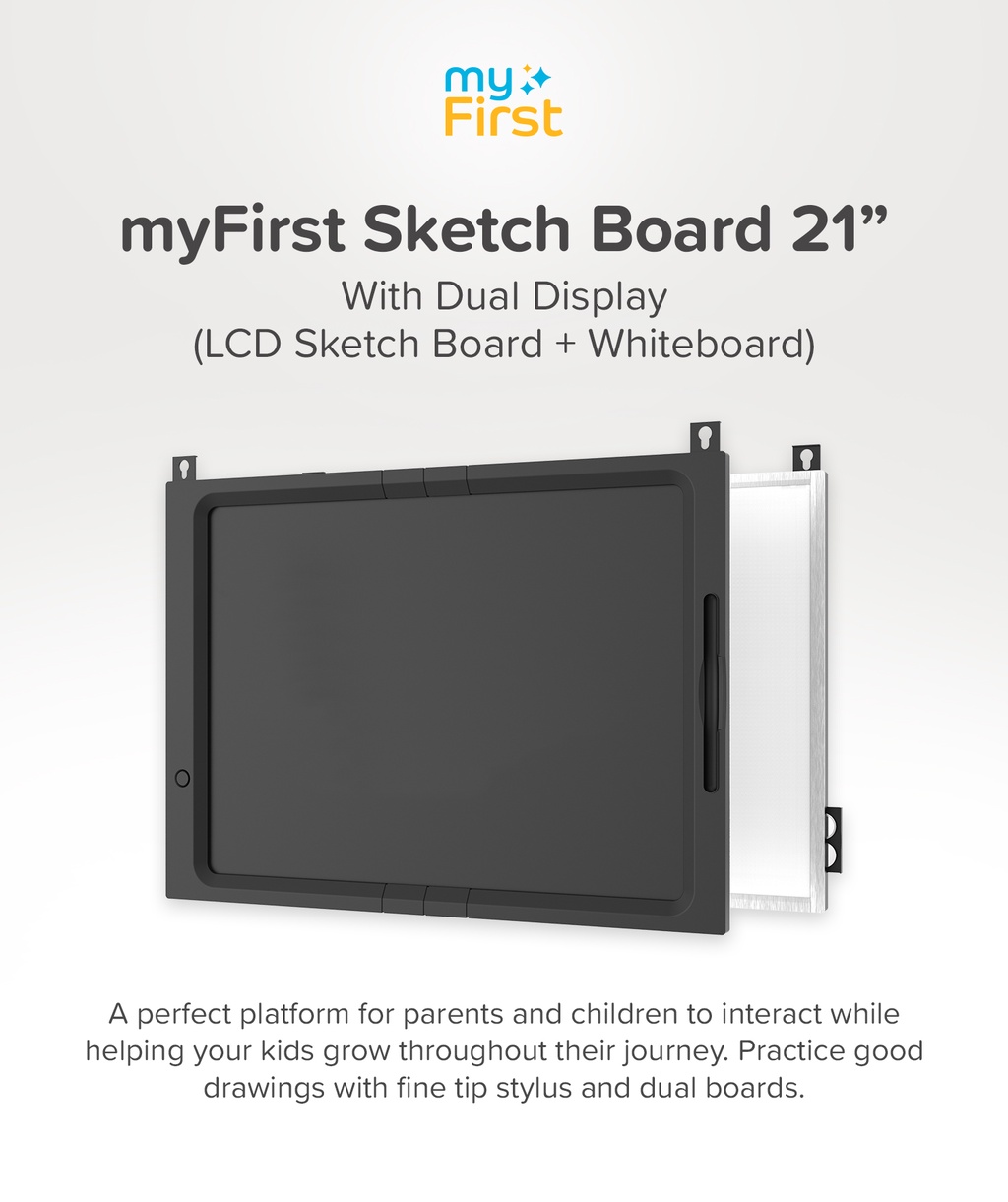 myFirst Sketch Board with Dual Display LCD Sketch Board + Whiteboard ...
