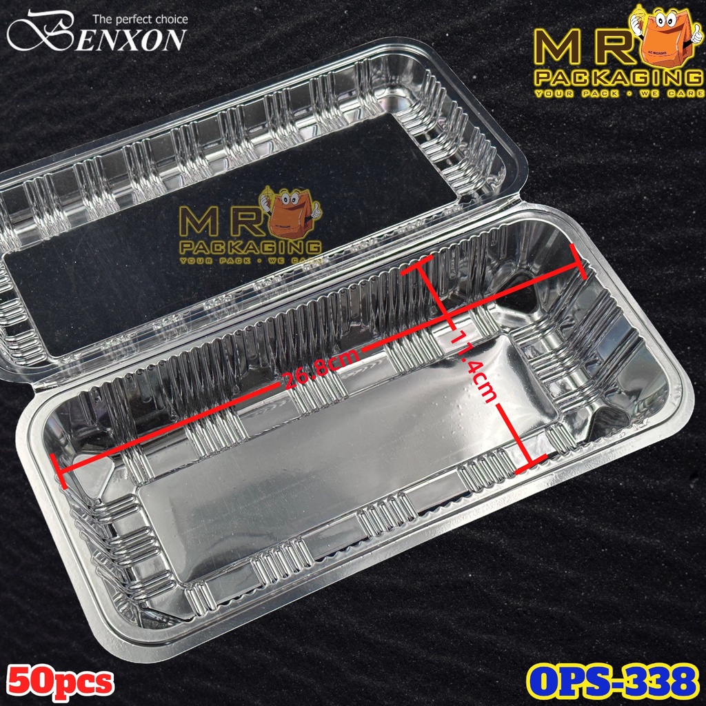 OPS-338 Benxon OPS Plastic Tray [ 50pcs± ] 10inch Bakery Disposable ...