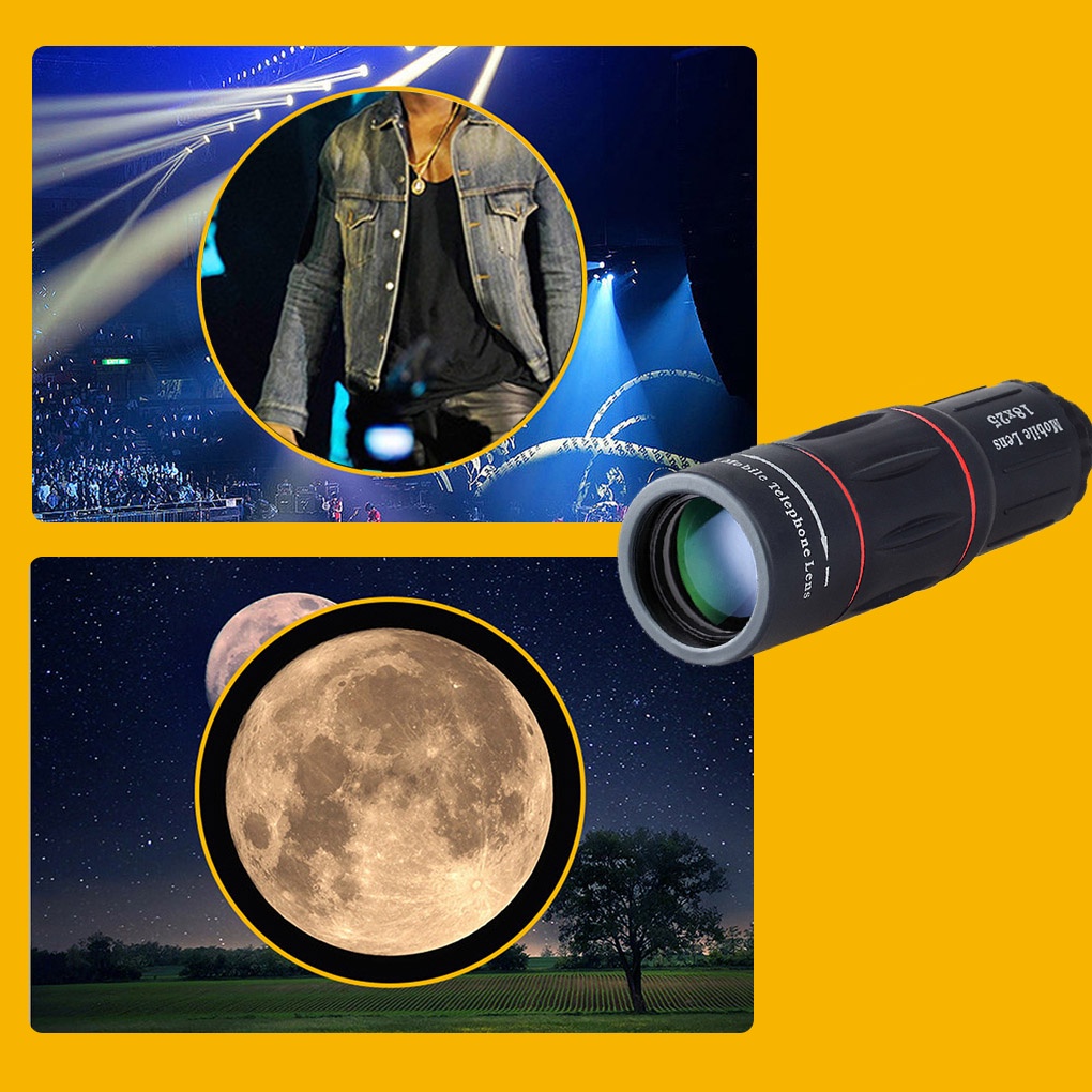 【Fast Delivery】APEXEL Universal 18x25 Monocular Zoom HD Cell Phone Lens ...