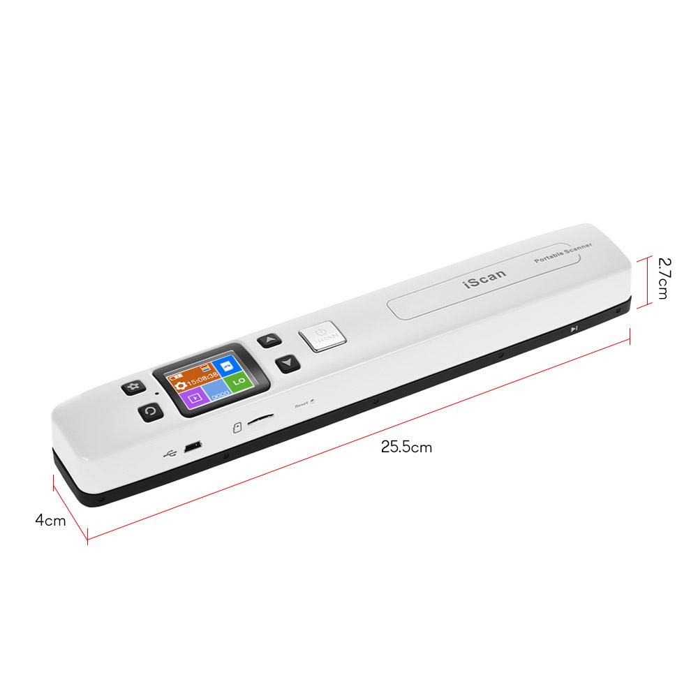 A4 Mini Iscan Portable Document Images Photo Scanner WiFi 1050 DPI JPG ...
