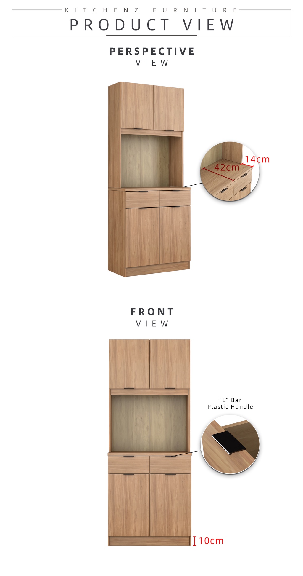 [FREE Shipping] KitchenZ Riley Series Kitchen Cabinet Tall Unit Kitchen ...