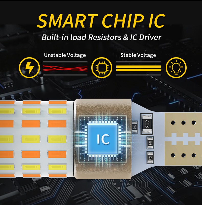 ((2PCS) T15 Dual Contact Motorcycle Signal Light W16W Parking Reversing ...