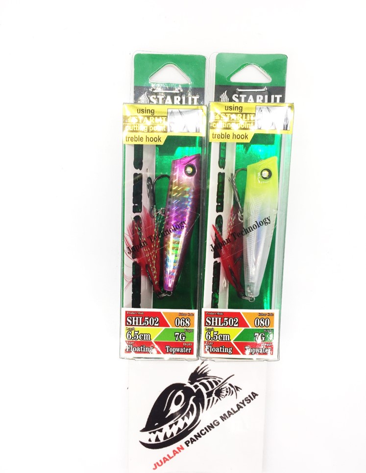 Starlit Popper 3DS SHL502 6.5cm / 7g / Floating / Top water Lure 4D ...