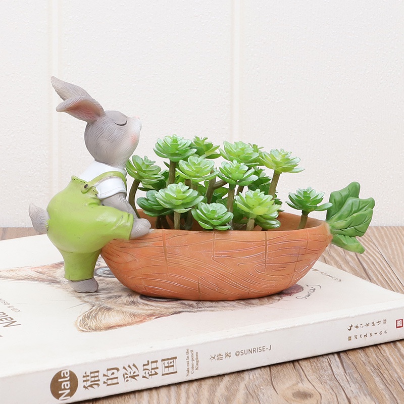 【READY TO STOCK】 兔园秋收记 Succulent Pot Cactus Pot Ceramic Pot Zakka ...