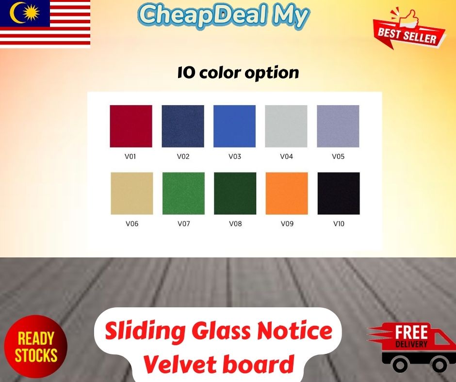 Velvet Notice board All Sizes Notice Velvet Board Sliding Glass Cabinet ...