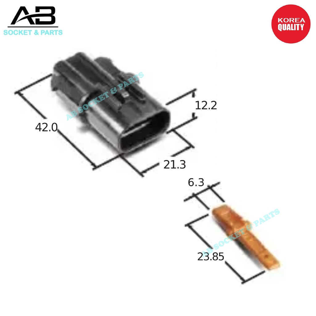 2 Pin PROTON EXORA CPS CFE CSP (APM TYPE) FAN MOTOR RADIATOR Socket ...