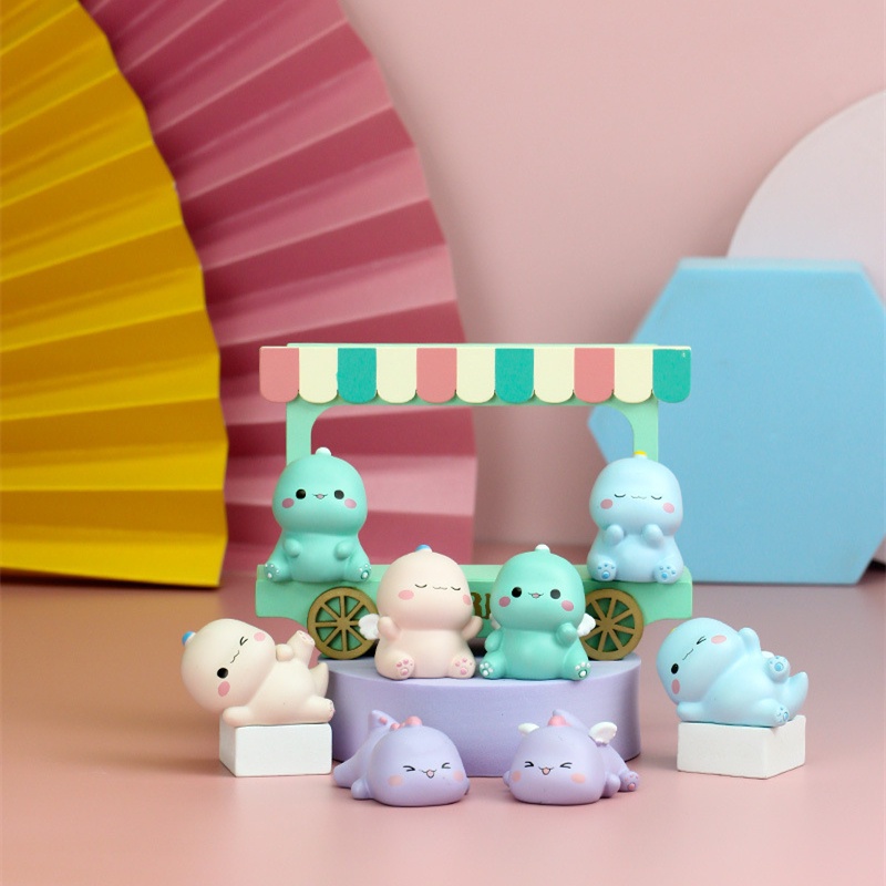 Cute Mini Dinosaur BuBu Resin Toy Deco Display Desktop Table Car Doll ...