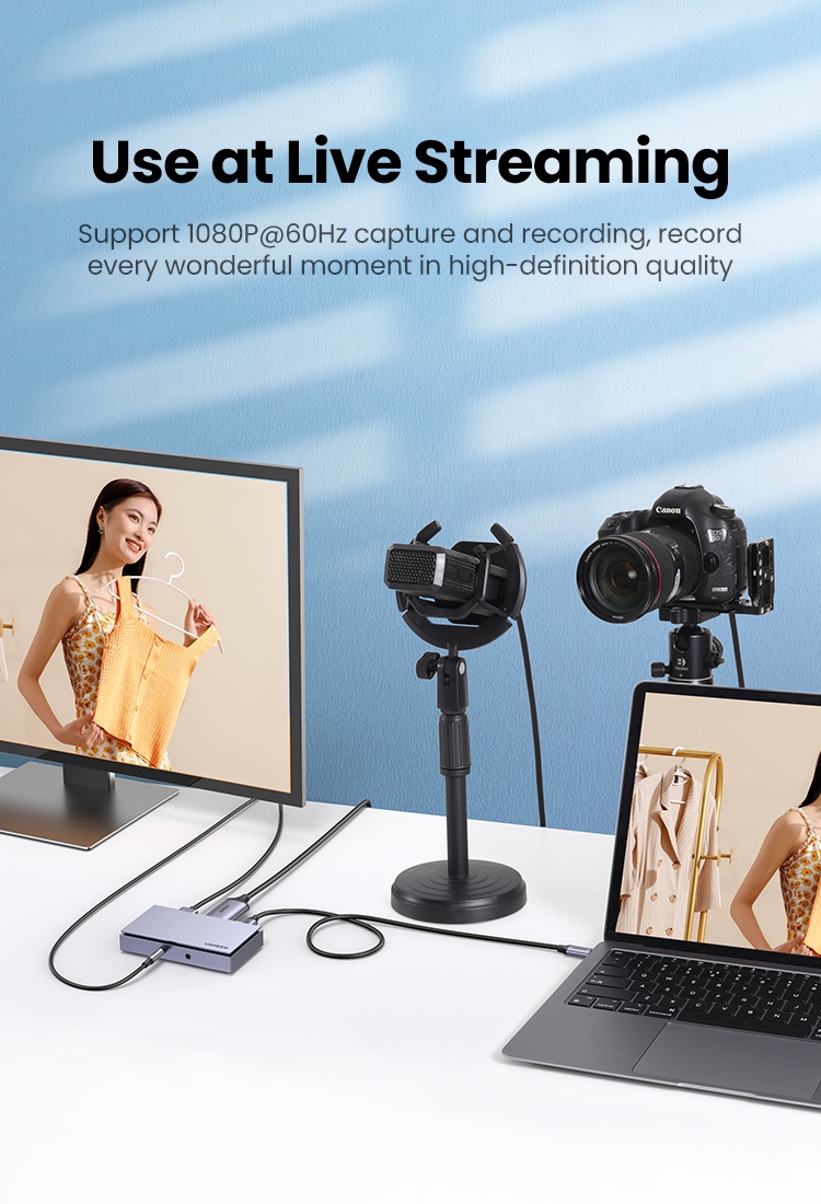 UGREEN Video Capture Card 4K HDMI to USB/USB-C HDMI Video Grabber Box ...