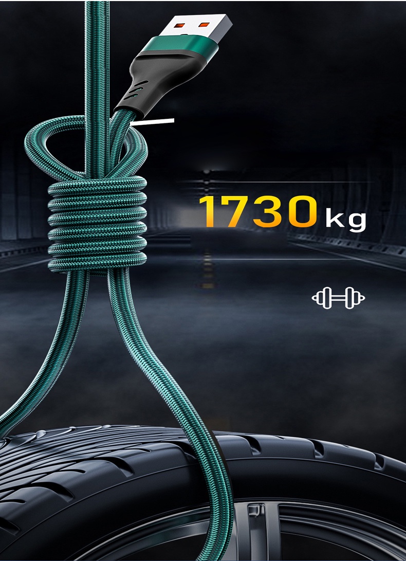 3 In 1 6A Super Fast Charge Data Cable Type-C Micro USB Charger Sync ...