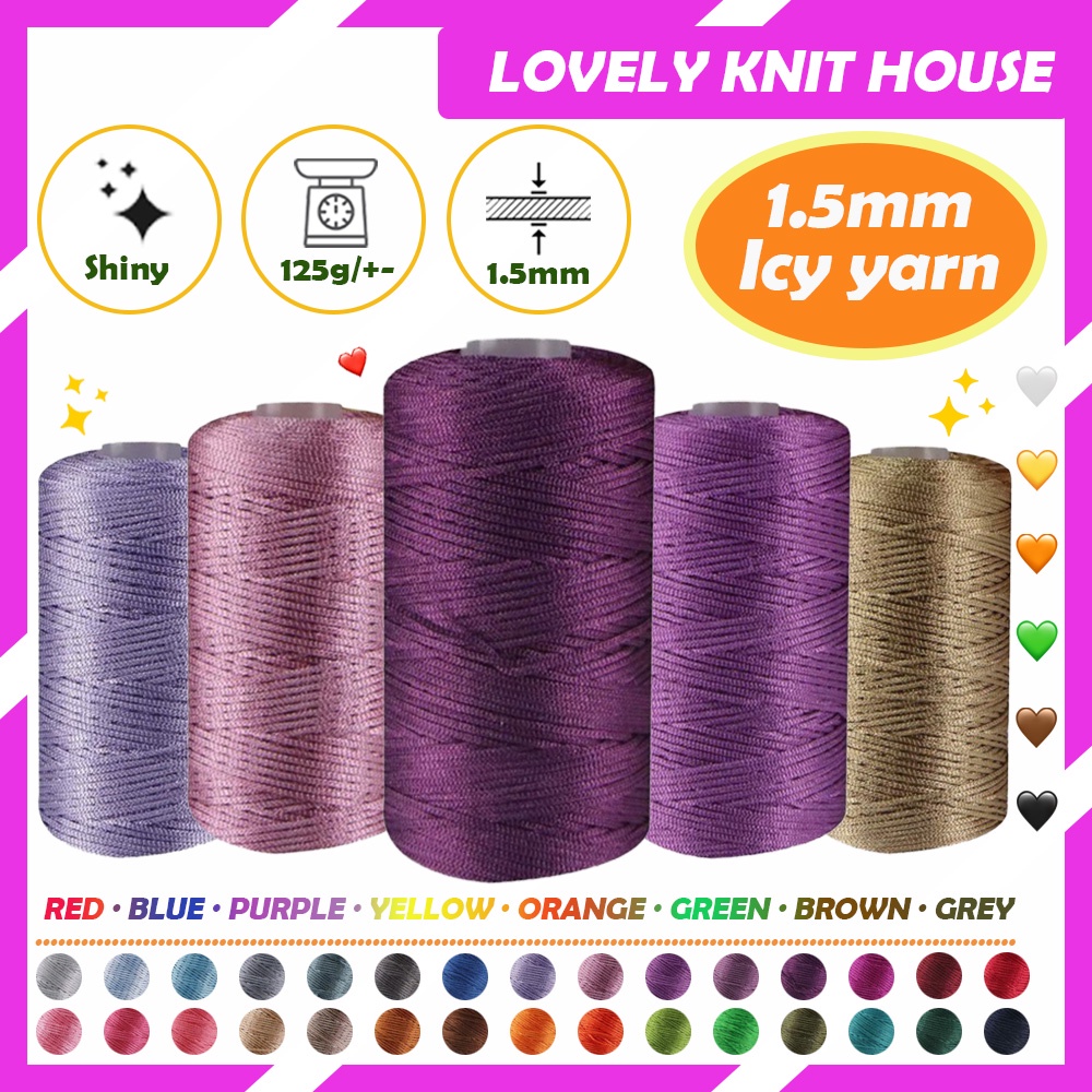 43 Color 1.5mm Icy Yarn 100g Benang Icy 100g/Roll | Shopee Malaysia