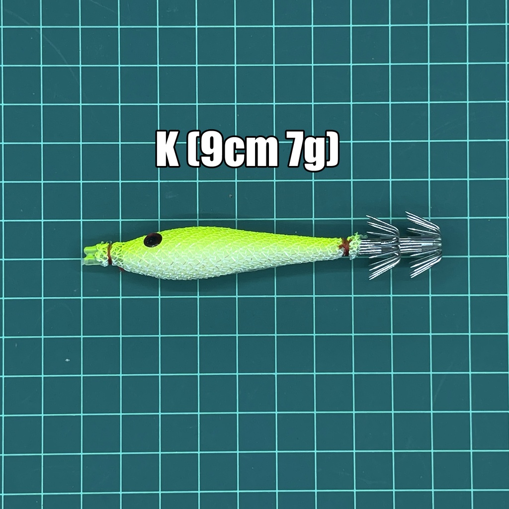 Anh A13 9cm 7g / 7cm 4g / 6cm 3g Luminous UV Squid Jig Candat Sotong ...