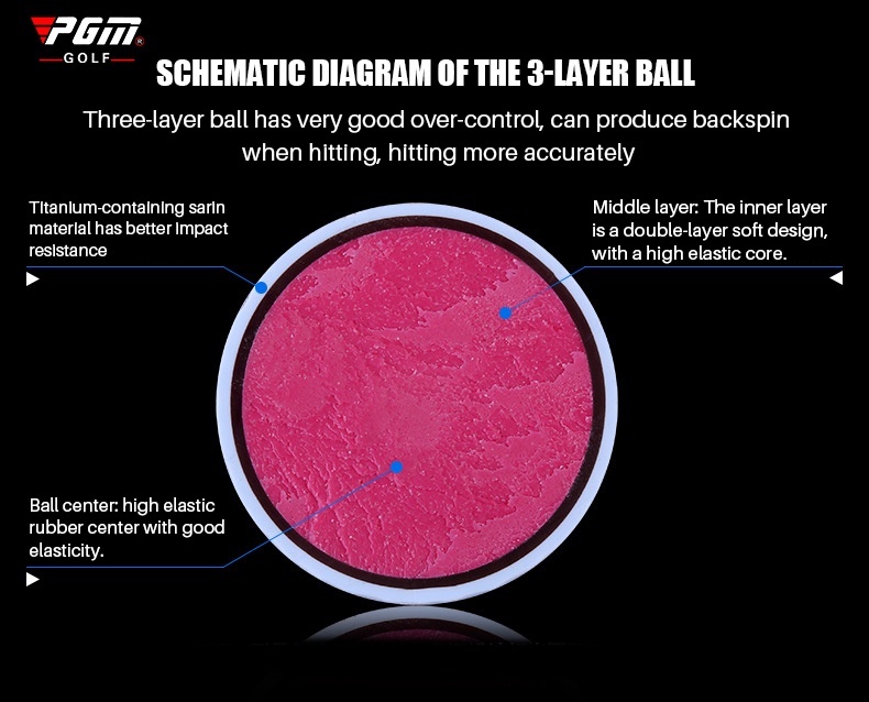 PGM High quality three layer golf ball Q002 golf tournament competitive ...