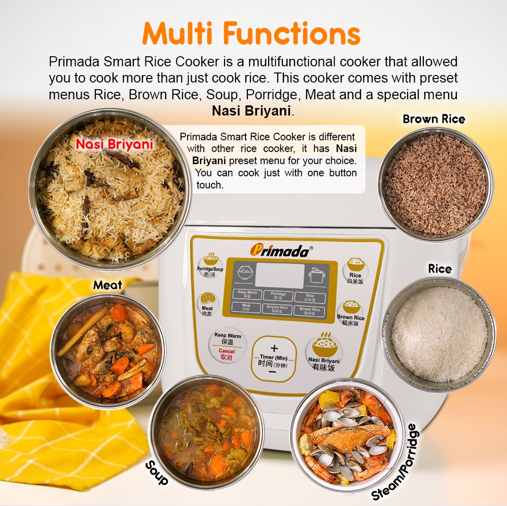 Primada Smart Rice Cooker PSCL301 | Shopee Malaysia