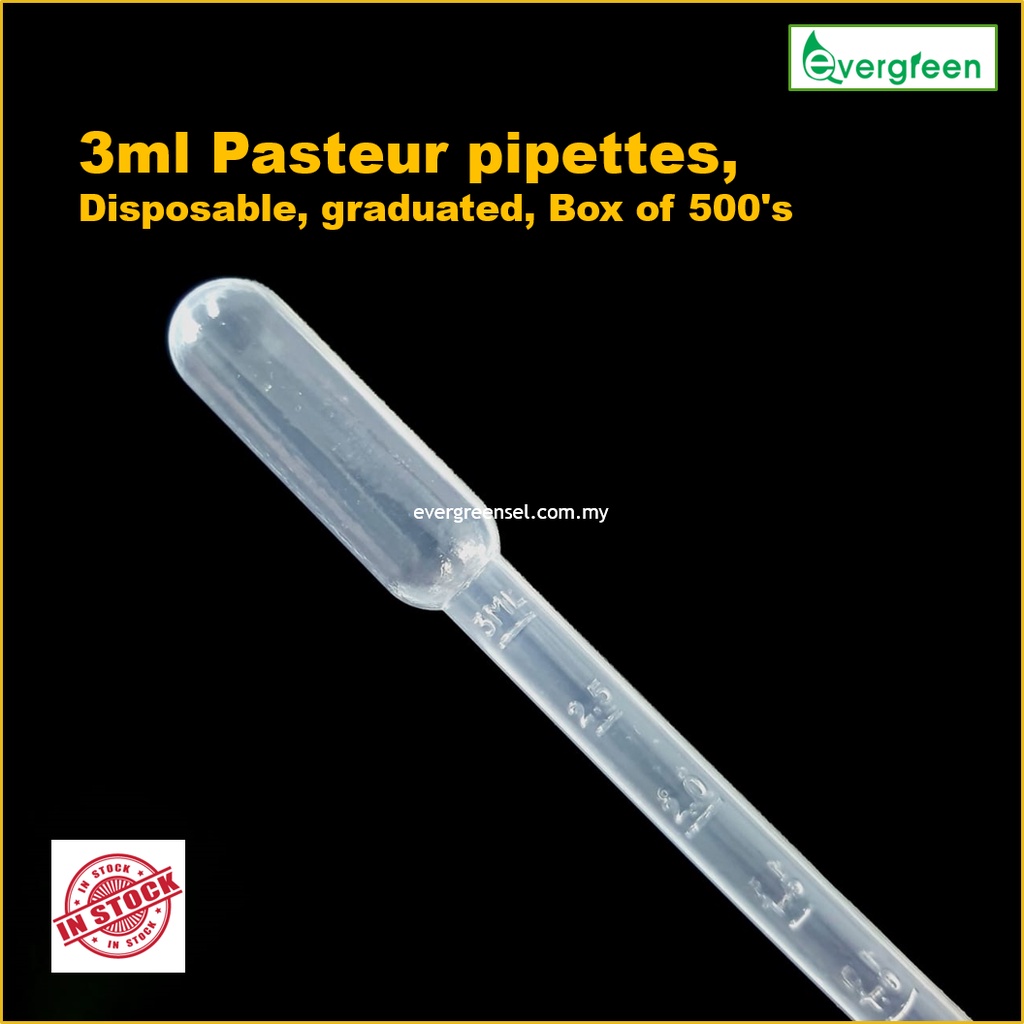 ( READY STOCK ) 1ml/3ml Disposable Pasteur pipettes, window, PE ...