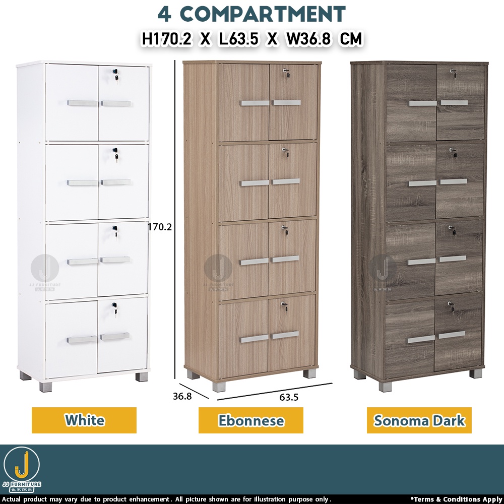 [JJ Furniture DIY] Naomi Storage Shelf with 2 Doors and Lock File ...