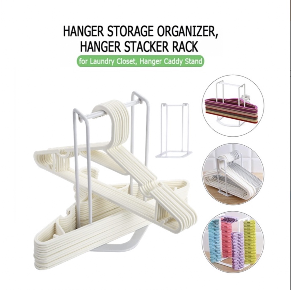 Hanger Organizer Holder Hanger Storage Hanger Stand Hanger Stacker Rack ...