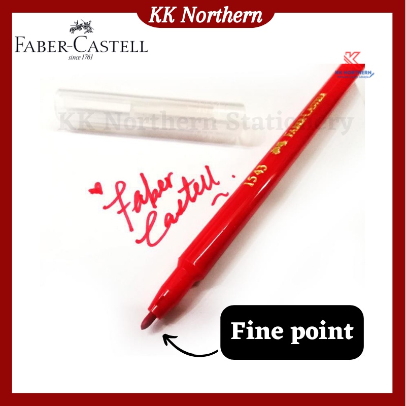 Faber-Castell Fibre Tip Washable Magic Pencil / Colour Pen 12Colours ...