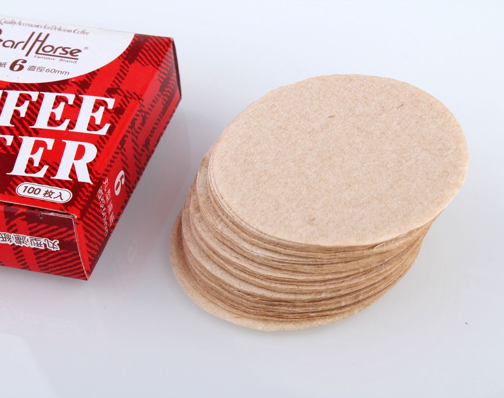 PEARLHORSE Moka Pot Filter Paper 100pcs (56mm/60mm) Unbleached Coffee ...