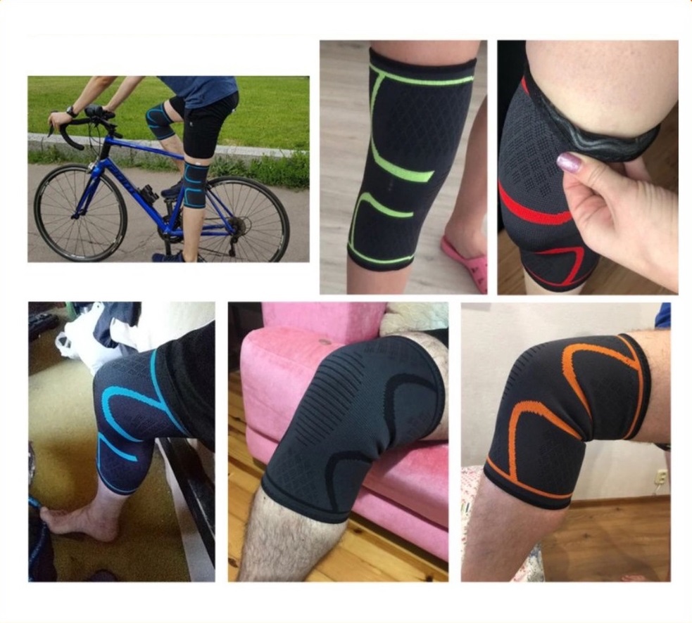 1PCS Anti Slip Elastic Compression Sleeve Knee Guard Knee Brace Knee ...