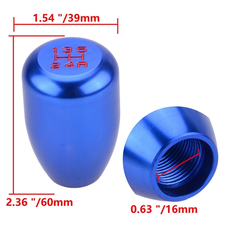 Racing 5 Speed Aluminum Car Gear Shift Knob Manual Automatic Gear Shift ...