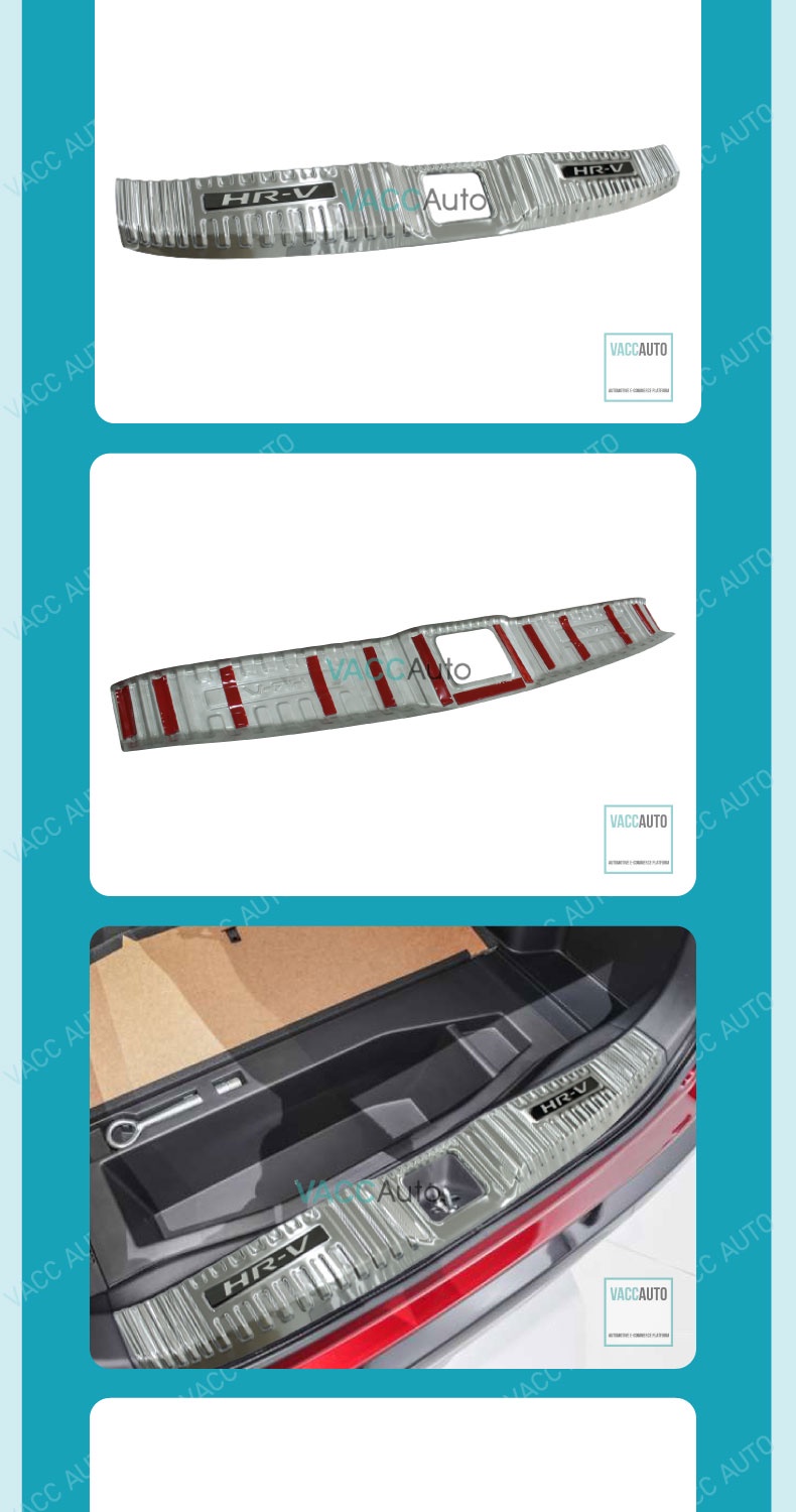 Honda HR-V Rear Bumper Protector Scuff Plate Trim Cover HRV / VEZEL ...