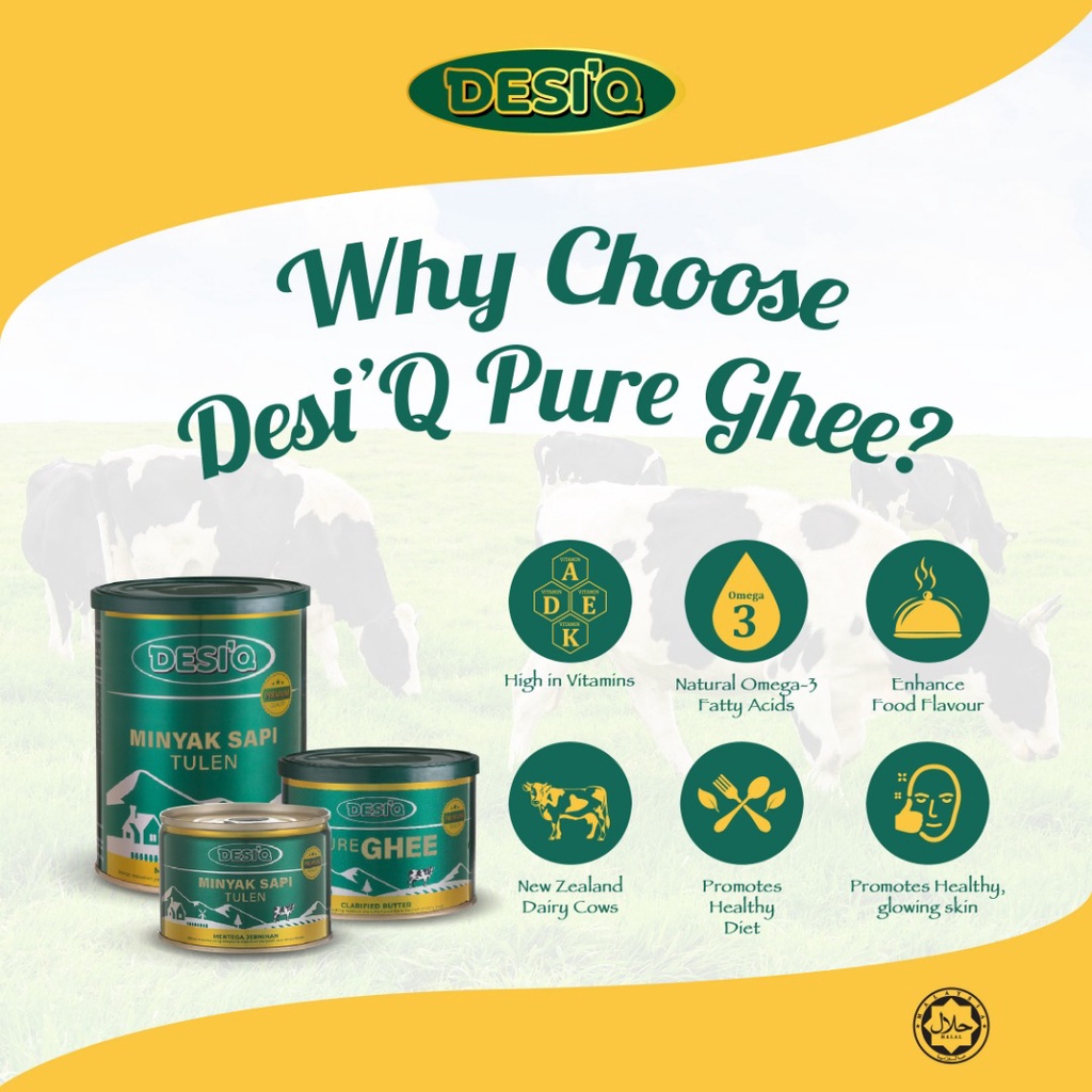 [100% Original & Organic] DESI'Q Pure Ghee / Minyak Sapi Tulen Desi'Q ...