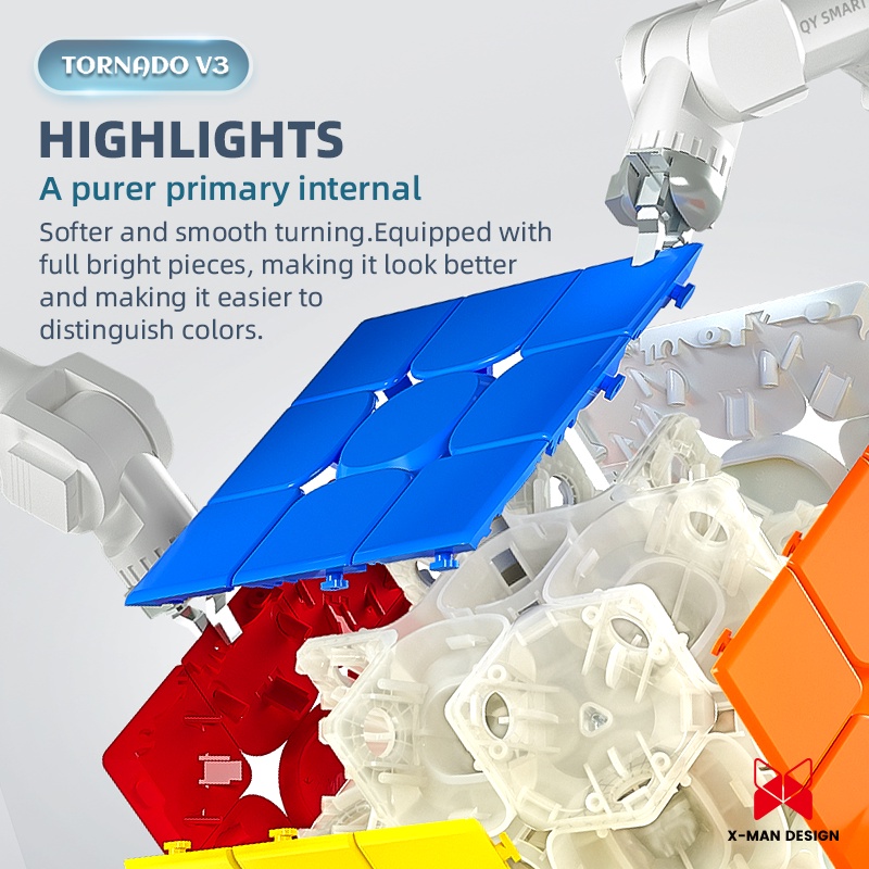 QiYi Original XMD V3 XMD V4 X-Man Tornado V3M 3x3 Flagship Magnetic ...