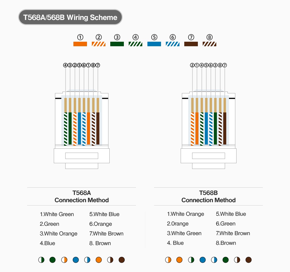 AMPCOM CAT6 RJ45 Connectors, RJ45 Modular Plug Connector UTP 50μ Gold ...