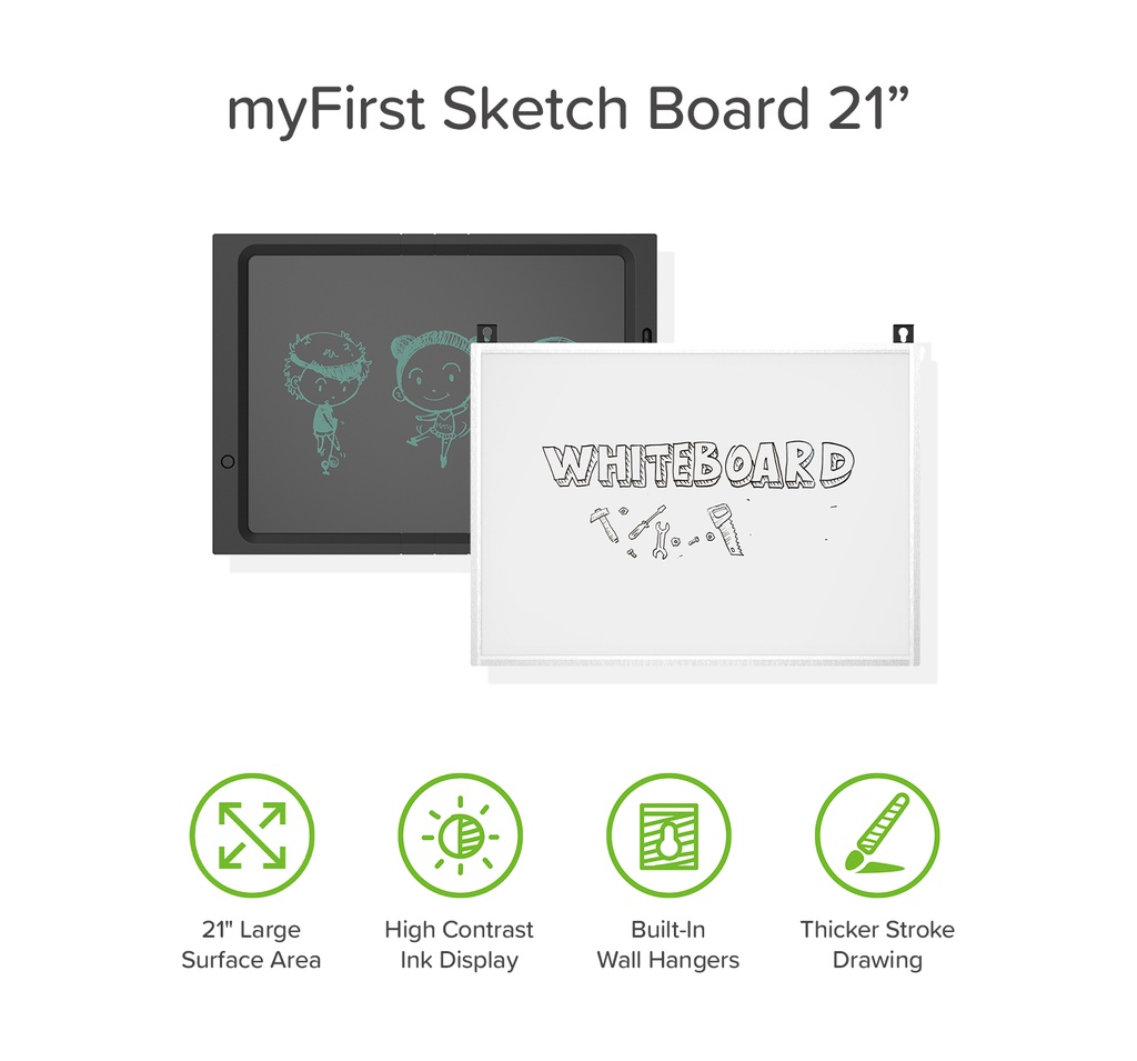 myFirst Sketch Board with Dual Display LCD Sketch Board + Whiteboard ...