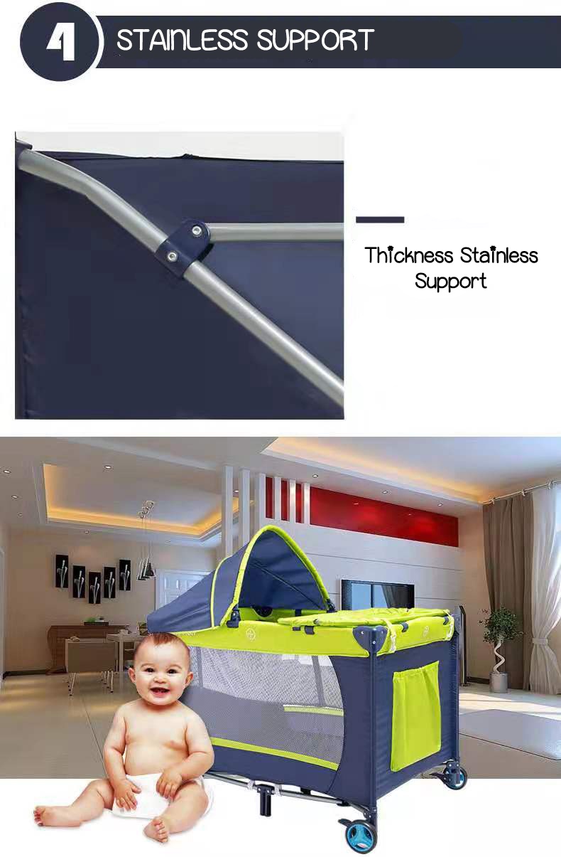 Foldable Baby Cot Playpen 5 in 1 (Free Mosquito Net) Baby Cot Baby ...