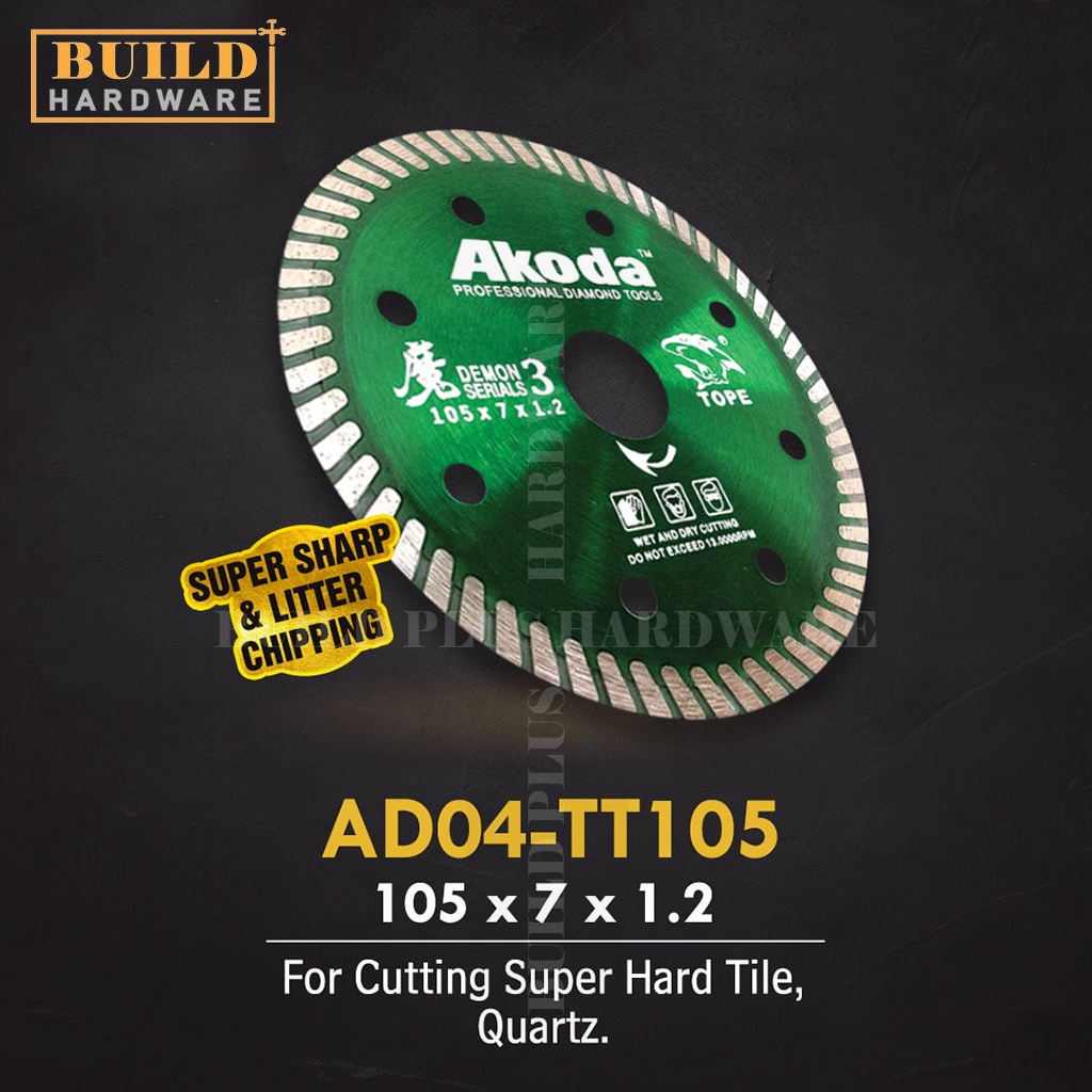 AKODA Demon Serials 4" Diamond Blade D1, D2, D3, D4, D5 钻石切片魔刀系列 ...