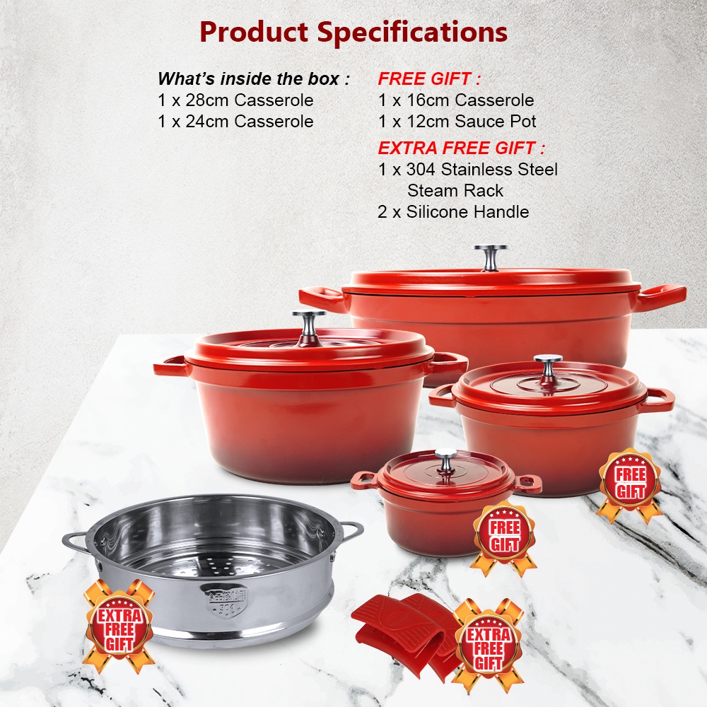 Cuoco Premium Cookware Set CPC5A FREE PCP1000 + NKD201 | Shopee Malaysia