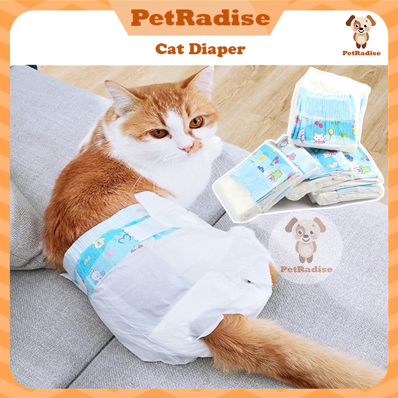 PETRADISE Cat Diaper Cat Diapers Cat Pamper Kucing Pet Diapers Cat Pee ...