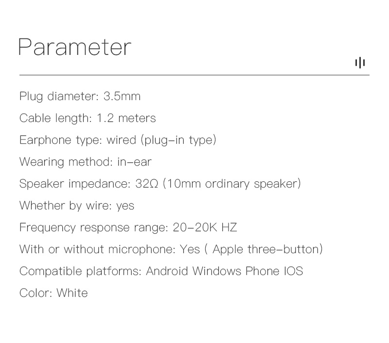 KUULAA New Third Generation Wired Headset In ear Flat Wire Earplugs ...