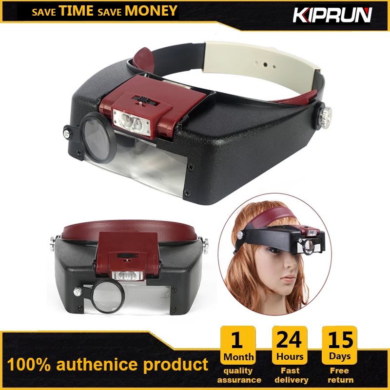KIPRUN Magnifying Headset Lamp Magnifying Glass Jeweler Loupe Wearing ...