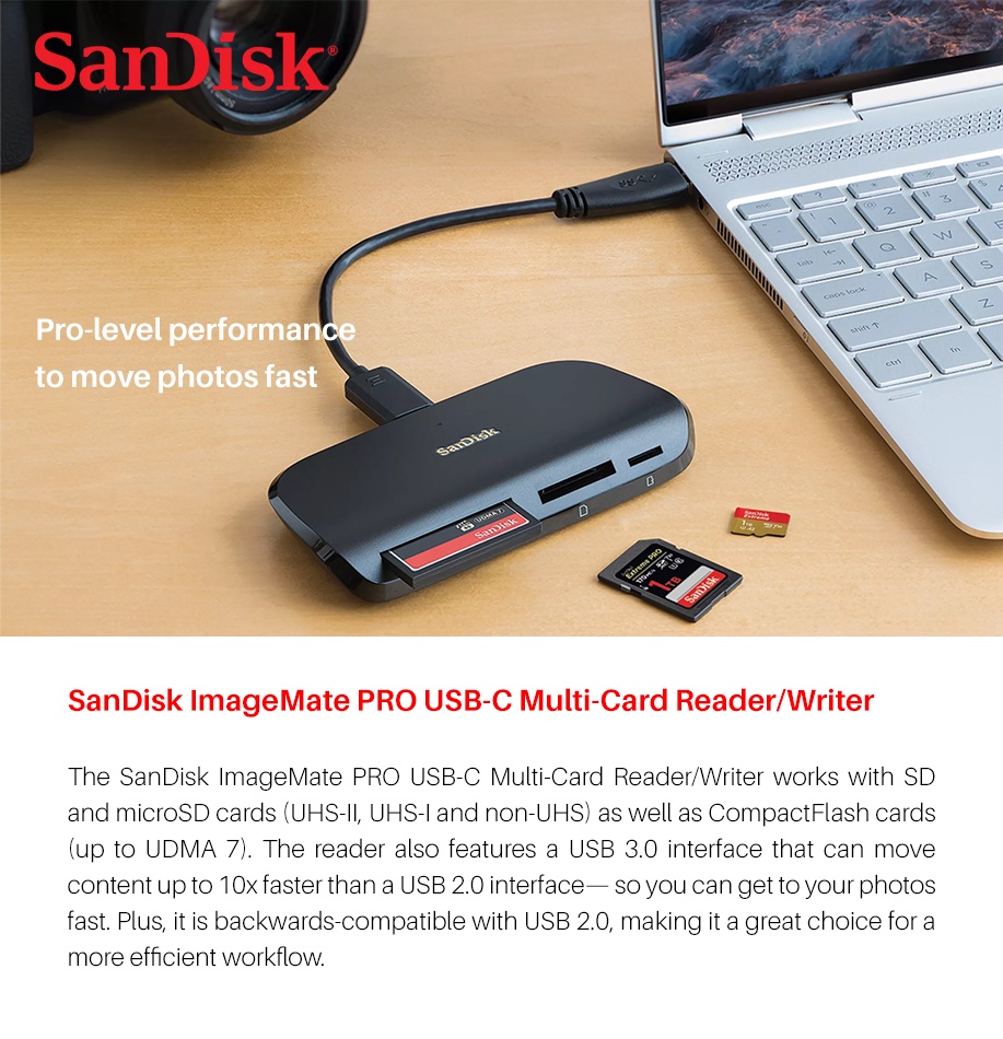 SanDisk® ImageMate PRO USB 3.0 Multi-Card Reader/Writer | Shopee Malaysia